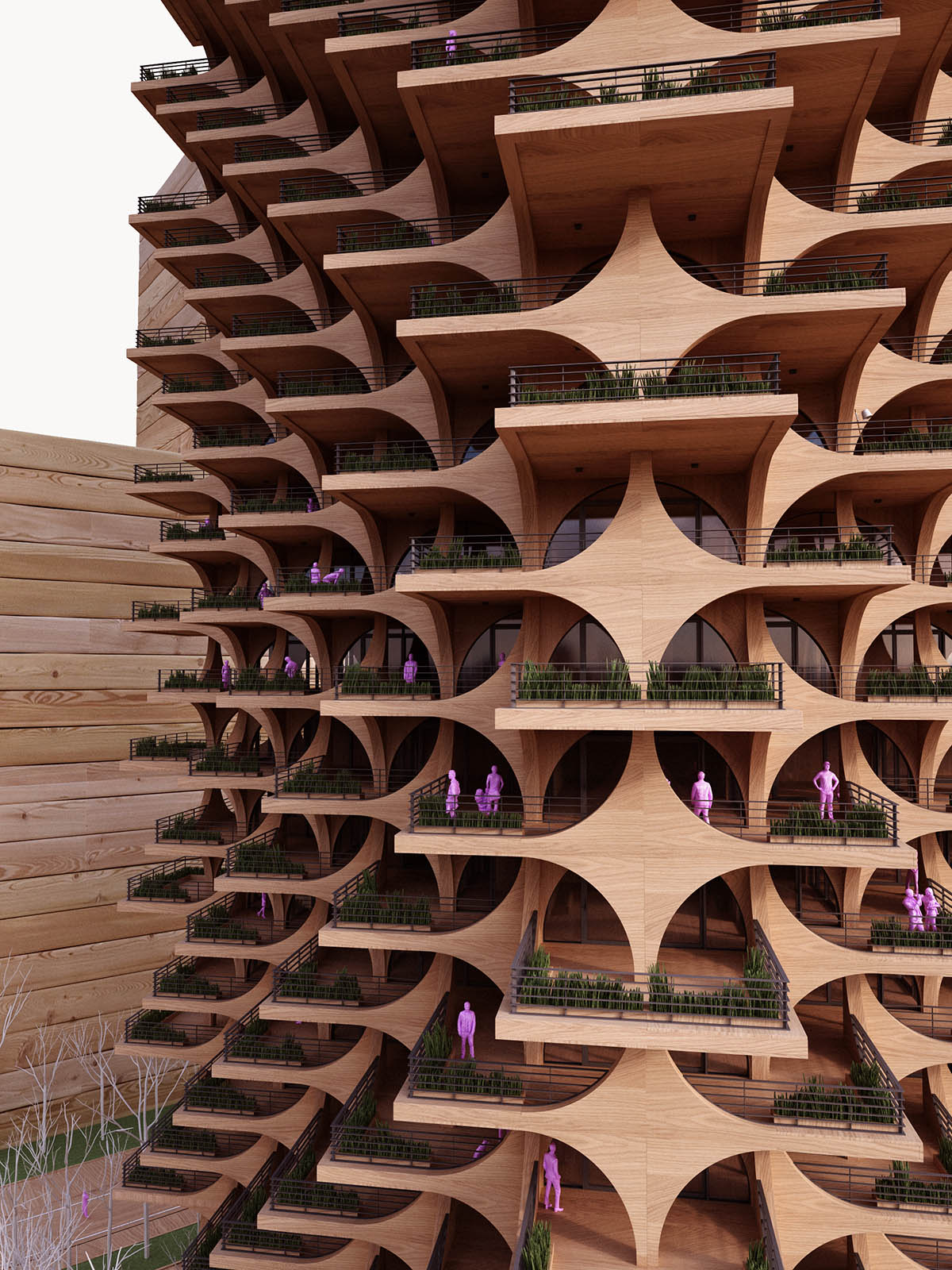 Penda Releases "Full Arcaded" Tel Aviv Tower Inspired By Bauhausian ...